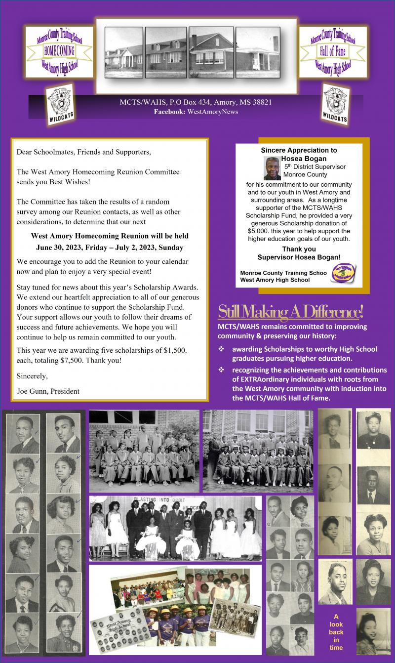 West Amory Hall of Fame - Learn how the Monroe County Training School ...